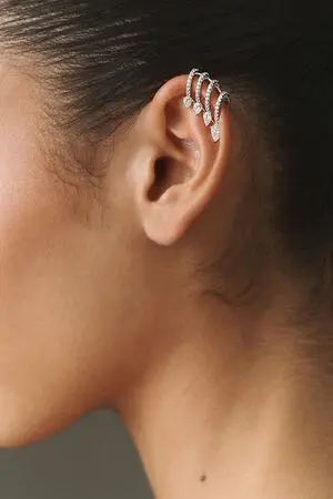 Nadri Multi Row Cuff Earrings
