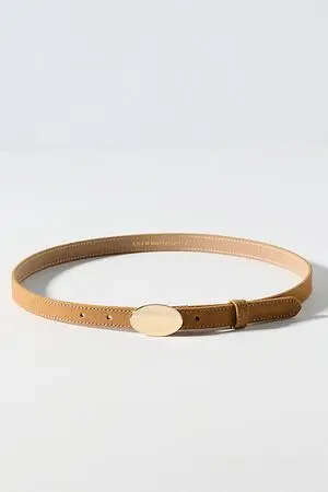 Anthropologie Skinny Oval Hardware Belt - Tan