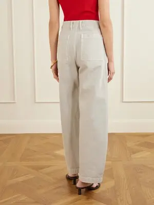 FRAME The Bow Cargo High-rise Wide-leg Barrel Jeans - Gray