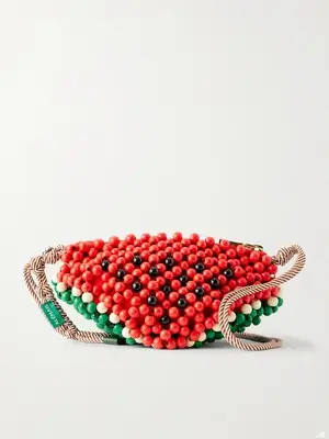 ALEMAIS Watermelon Beaded Shoulder Bag