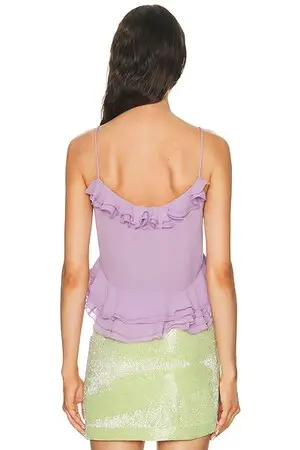 Ronny Kobo Meritta Ruffle Top - Hydrangea