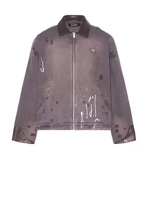 MISBHV 1997 Paint Splatter Canvas Work Jacket - Graphite