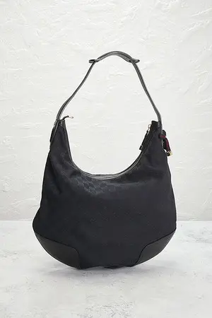 Gucci Princy Hobo Bag In Gg Canvas And Calfskin Leather