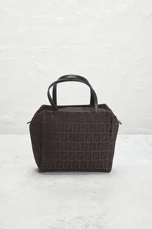 Fendi Zucchino Handbag - Black