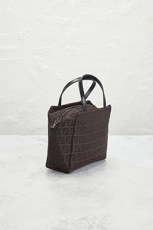 Fendi Zucchino Handbag - Black
