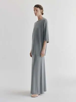 LISA YANG Agnette Cashmere T-shirt - Deep Cloud