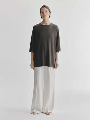 LISA YANG Agnette Cashmere T-shirt - Walnut