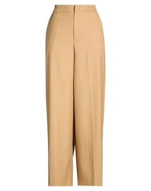 CRISTINAEFFE Twill Pinstriped Wide-leg Pants - Camel