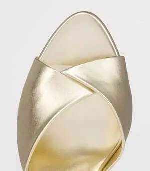CHRISTIAN LOUBOUTIN Fanny Slide Mules - Gold
