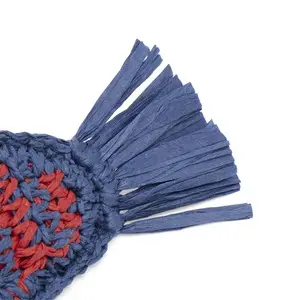 DAMSON MADDER Raffia Fish Charm