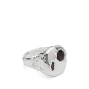 SIMUERO Coco Ring In Recycled Sterling With Garnet