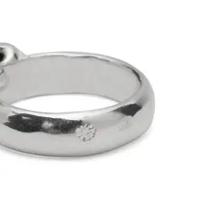 SIMUERO Enero Ring In Sterling With Garnet