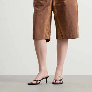 Acne Studios Patent Leather Toe-post Kitten Heels