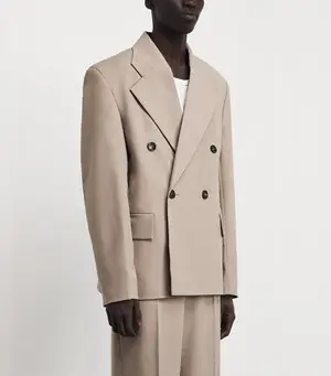 Séfr Double-breasted Donovan Blazer - Beige