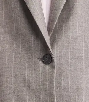Acne Studios Pinstripe Wool Blazer With Layered Shirt Detail