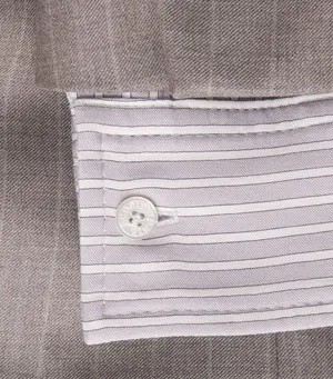 Acne Studios Pinstripe Wool Blazer With Layered Shirt Detail