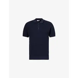 ARNE Rib-knit Cotton Polo Shirt