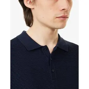 ARNE Rib-knit Cotton Polo Shirt