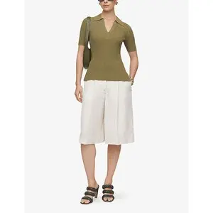 JOSEPH Ribbed Knit Collared Shirt