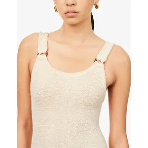 Hunza G Domino Ring Hardware One Piece Swimsuit - Blush