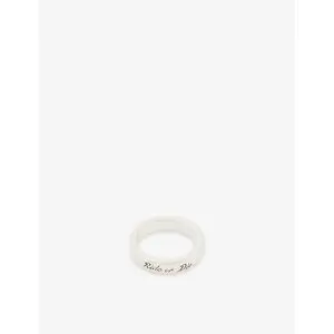 SERGE DENIMES Sterling Engraved Ring - Silver