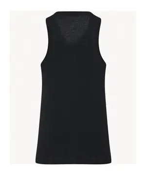 THE ROW Sleeveless Cotton Matte Top With Logo Detail
