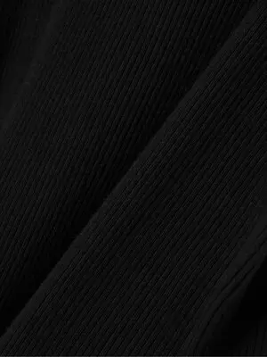 THE ROW Sleeveless Cotton Matte Top With Logo Detail - Black