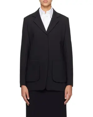 THE ROW Patch-pocket Long Blazer