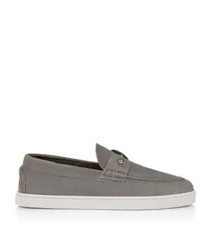 CHRISTIAN LOUBOUTIN Chambeliboat Leather Loafers - Grey