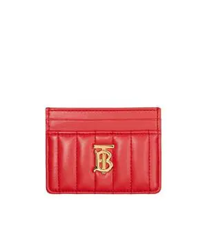 Burberry Tb Logo Plaque Padded Cardholder - Red