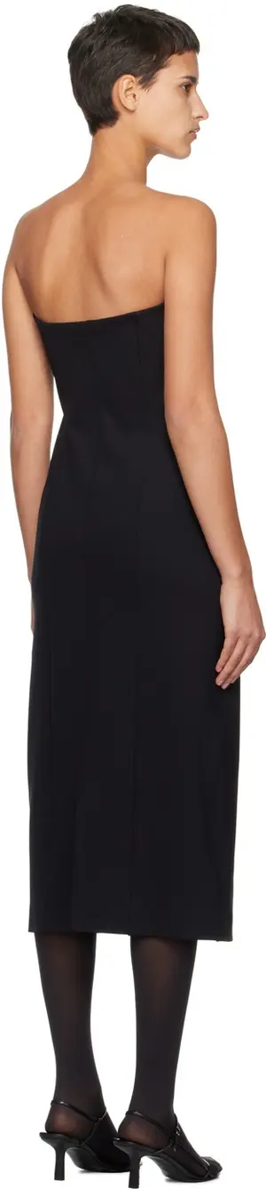 THE ROW Strapless Midi Dress With Corset Detail