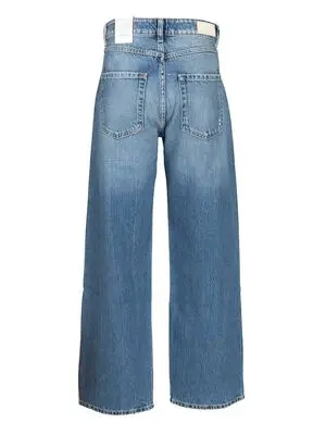 ICON DENIM LOS ANGELES Low-waisted Wide-leg Jeans - Blue