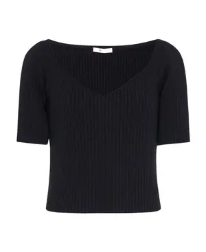 THE ROW Short-sleeved Sweater With Heart-shaped Neckline