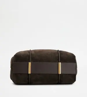 TOD'S Medium T-bar Suede Shoulder Bag