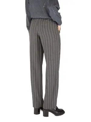 Brunello Cucinelli Tapered Striped Trousers
