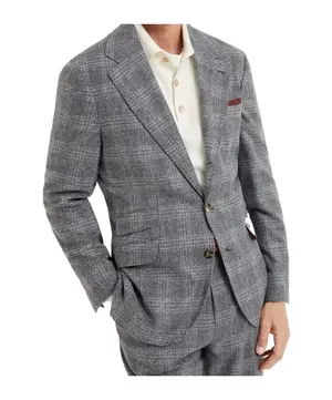 Brunello Cucinelli Check Pattern Blazer