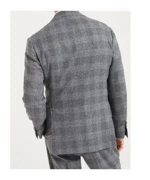 Brunello Cucinelli Check Pattern Blazer