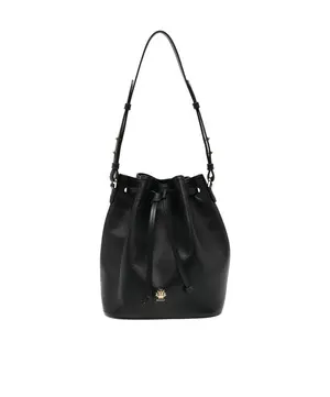 Bally Logo Printed Drawstring Bucket Bag