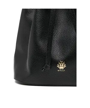 Bally Logo Printed Drawstring Bucket Bag