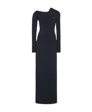 THE ROW Cut Stretch Crepe Medium-length Dress - Black