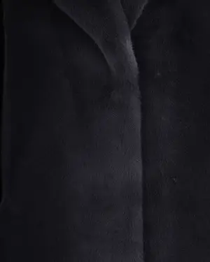 STAND STUDIO Lapel Long-sleeved Coat - Black