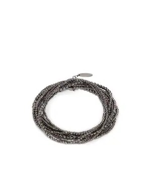 Brunello Cucinelli Beaded Sterling Silver Bracelet