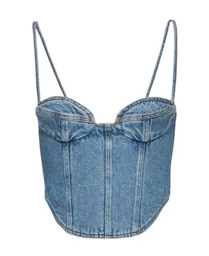Magda Butrym Denim Corset Top