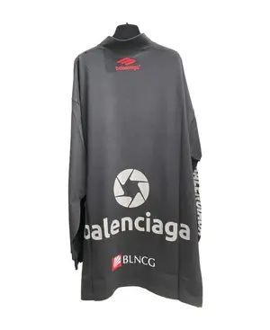 Balenciaga Long Sleeve Logo Print Sweatshirt