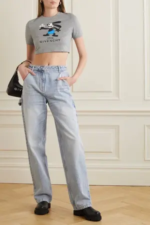 Givenchy X Disney Oswald The Lucky Rabbit Cropped T-shirt