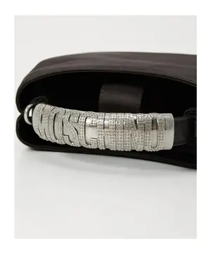 Moschino Embellished Logo Shoulder Bag