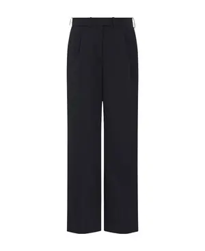 THE ROW Freshly Cut Wool Wide-leg Casual Pants