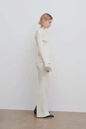 THE ROW Ribbed Long Skirt