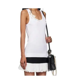 Simone Rocha Embellished Scoop Neck Tank Top