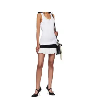 Simone Rocha Embellished Scoop Neck Tank Top